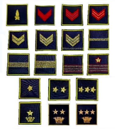 Gradi per tuta operativa GUARDIA DI FINANZA | Gradi velcro GdF